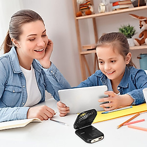 DAVID ROCCO Handheld Fan Mini Portable Fan, 2022 Upgrade Small Personal Fan with 3 Speeds Neck Fan Rechargeable Portable Fan, Good for Travel Home Office School Queue