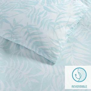 Tommy Bahama - Queen Duvet Cover Set, Soft & Breathable Bedding with Matching Shams, Tropical Home Decor, Oeko-Tex Certified (Art of Palms Blue Lagoon, Queen)