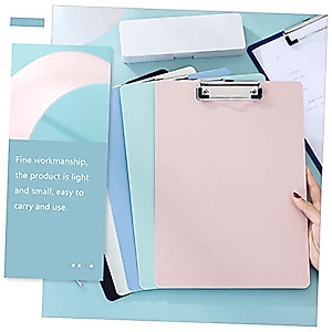 Tofficu 4 Pcs Writing pad exam Paper Clips Pencil Sketch Hand Support Paper folders Office folders a4 Document Holder Conference Note pad Plastic Writing Board Office Clip Boards Letter