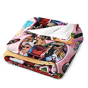 PAPFESPY Bad Blankets Bunny Blanket for Aldult Animes DIY Blanket Throw Blankets, Flannel Fleece Blankets and Throws for Sofa, Queen Size Air Conditioning Blankets 50"x40"