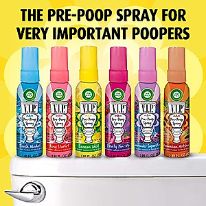Air Wick V.I.P. Pre-Poop Toilet Spray, Up to 100 uses, Contains Essential Oils, Rosy Starlet Scent, Travel size, 1.85 oz, Holiday Gifts, White Elephant gifts, Stocking Stuffers