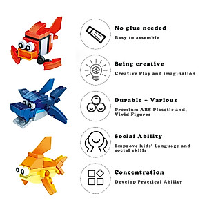 Party Favors for Kids Goodie Bags ,12PCS Mini Building Blocks Ocean Animal, Sea Creatures Building Blocks Set，Building Sets Stem Toys for Birthday Party Gift,Goodie Bags, Prize,Cake Topper