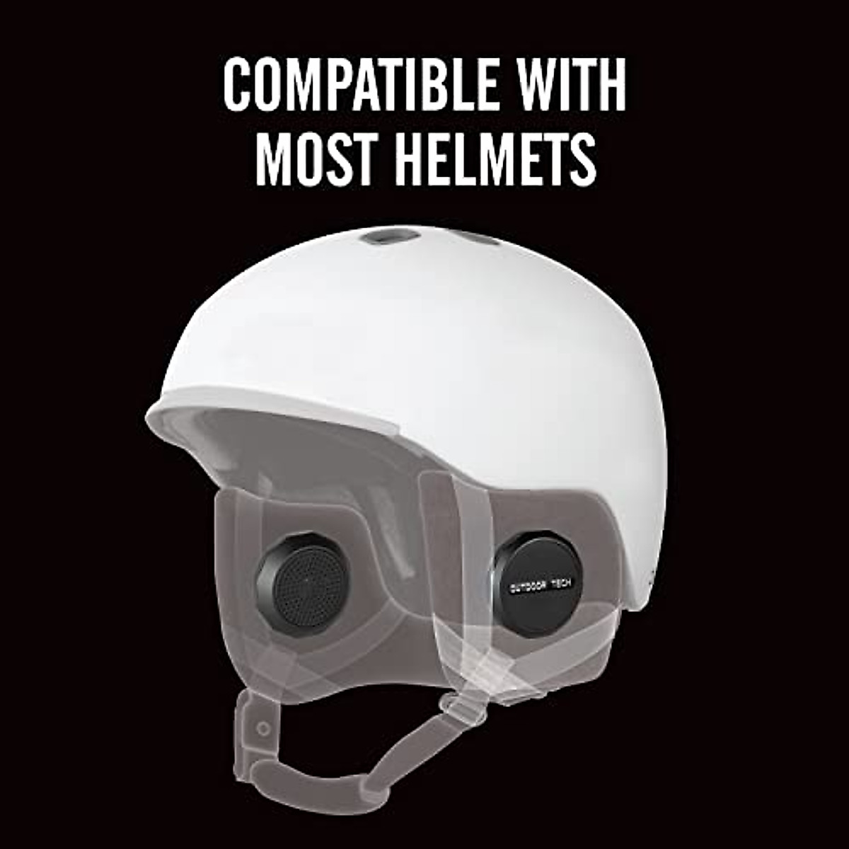 Outdoor Tech Chips Ultra 2.0 - Universal Helmet Audio - Premium Helmet Bluetooth Headset - True Wireless Snow Helmet Audio - Easy Touch Controls, Compatible with Google Assistant and Siri