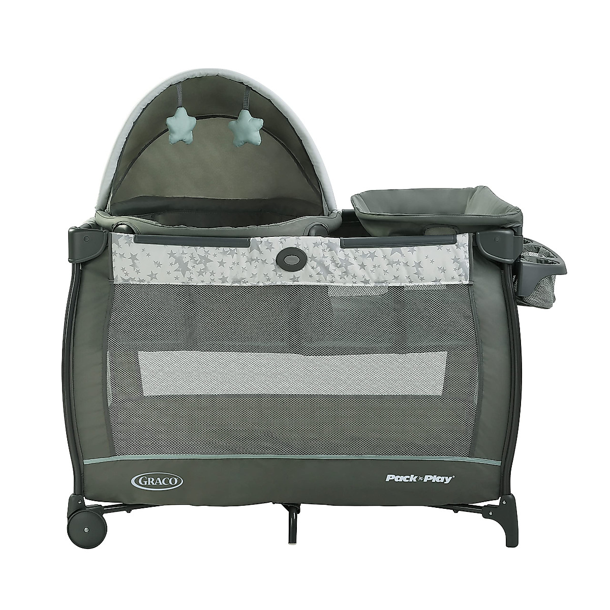 Graco Pack 'n Play Travel Dome Playard | Includes Travel Bassinet, Full-Size Infant Bassinet, and Diaper Changer, Oskar
