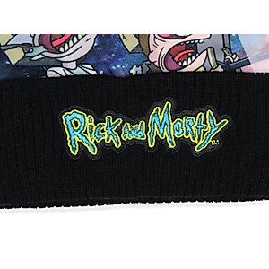 Rick And Morty Spaceship G-Force Embroidered Cuffed Pom Beanie Hat