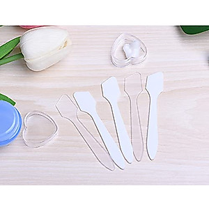 Reusable Mini Make-up Spatulas, 100 pieces,Transparent.