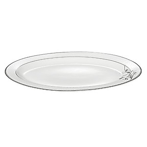 Lorenzo 57 Piece Elegant Bone China Service for 8 Viola Dinnerware Sets, Silver