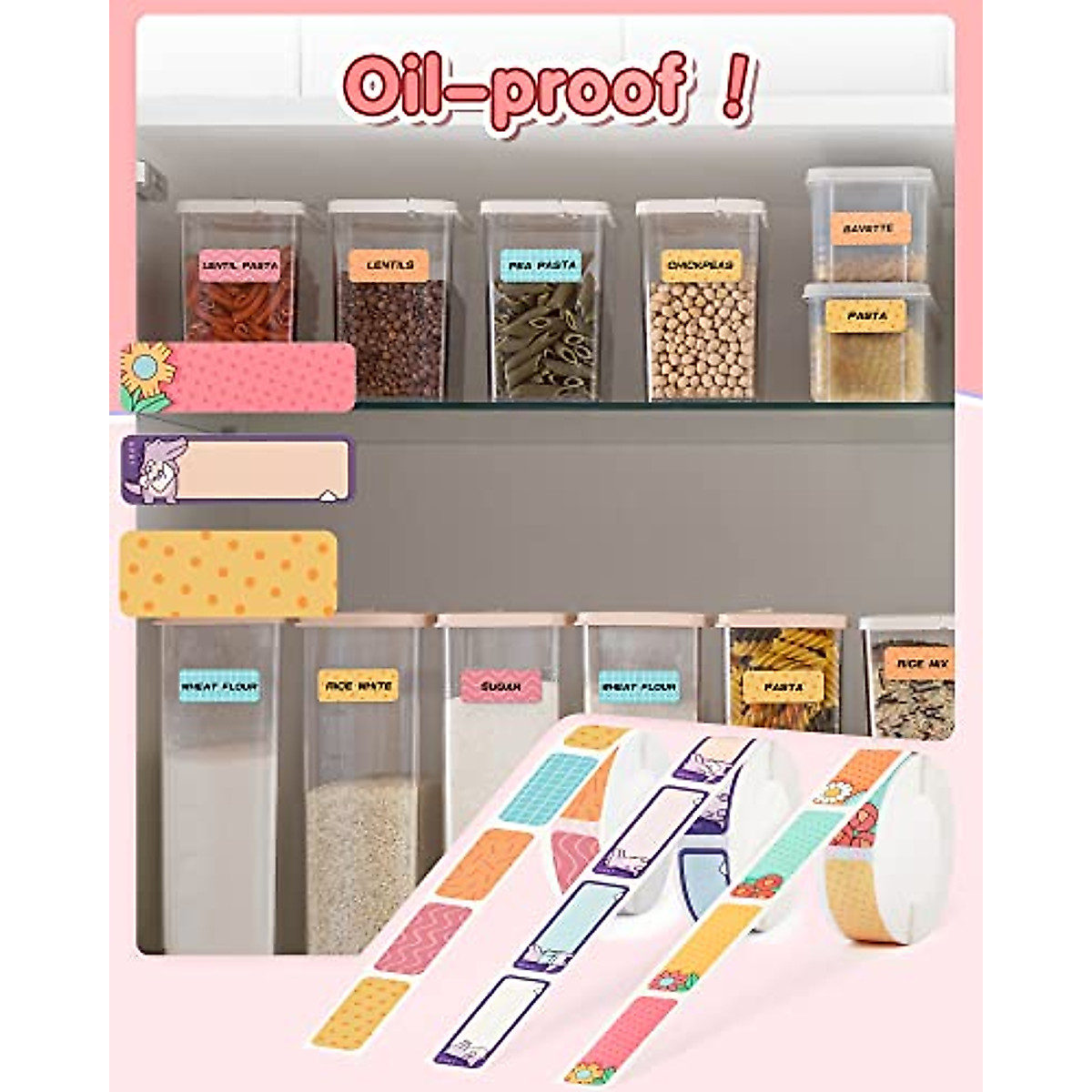 HPRT Label Maker Machine with 4 Tapes, H11 Bluetooth Cute Label Makers, Compatible with Android iOS Waterproof Multiple Templates for Home Organization Office Labeling Inkless