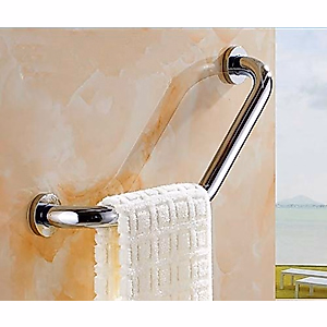CRODY Bath Wall Attachment Handrails Grab Bar Rails Brushed Stainless Steel Bathroom Grab Bar,Wall Mounted Straight Towel Rack,Shower Aid and Safety Support Rail,with Anti-Slip Bathroom Handle/1