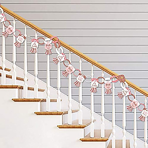 Big Dot of Happiness It’s Twin Girls - 90 Chain Links and 30 Paper Tassels Decoration Kit - Pink and Rose Gold Twins Baby Shower Paper Chains Garland - 21 feet