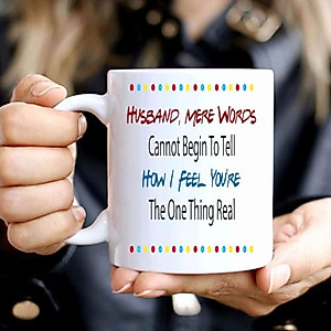 Husband Gift Ideas for Wedding Anniversaries - Couples Married Christmas - & Multicolor Unisex Sweat, 11 Oz White Ceramic Coffee Mug