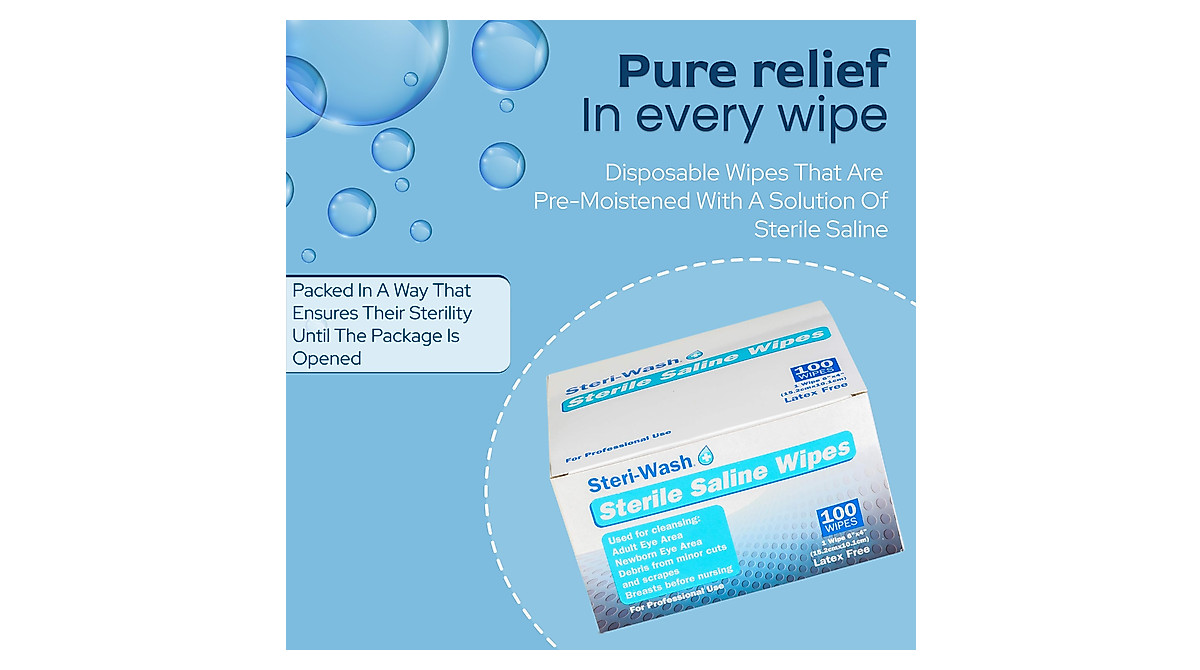 Steri-Wash® Aftercare Piercing Wipes - Gentle Cleansing