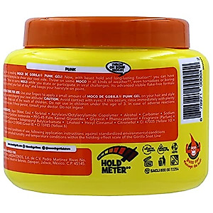 Moco de Gorila Punk, Hair Styling Gel, Gives your Hairstyle a Long-Lasting Effect, Reactivate with Water, High Fixation, 3-Pack of 9.52 Oz Each, 3 Jars