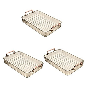Zerodeko 3pcs Drain Tray draining Fruit Serving Tray drip Catcher Tray Kitchen soap Tray Household Fruit Tray Sink Dishwasher Dish Tray Drying Rack Water Cup The pet Drying pad