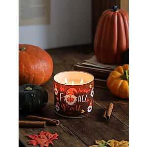 Fall Candle,Pumpkin Spice Candle, Pumpkin Scented Candle，Autumn Large 3 Wicks for Home Decor, 14 oz