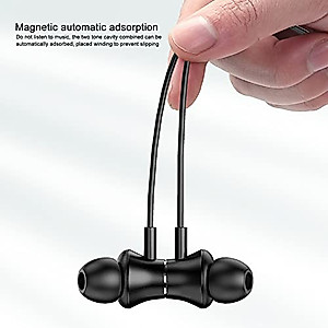 Yunseity Bluetooth Neckband Headphones, Wireless Stereo Noise Cancelling Earphones with 100 Hours Battery Life, Magnetic Lightweight Sports Headset Voice Assistant, for Running Workout