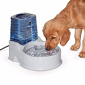 K&H Pet Products CleanFlow Filtered Water Bowl for Medium and Large Dogs, Pet Drinking Water Fountain, Dog Water Dispenser, Granite Medium 1.4 Gallon & 1 Gallon Reservoir