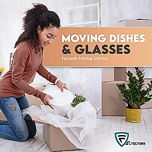 Felt Plate China Storage Dividers Dish Protectors 48 Pack White Extra Large Thick and Premium Soft (White, Round)