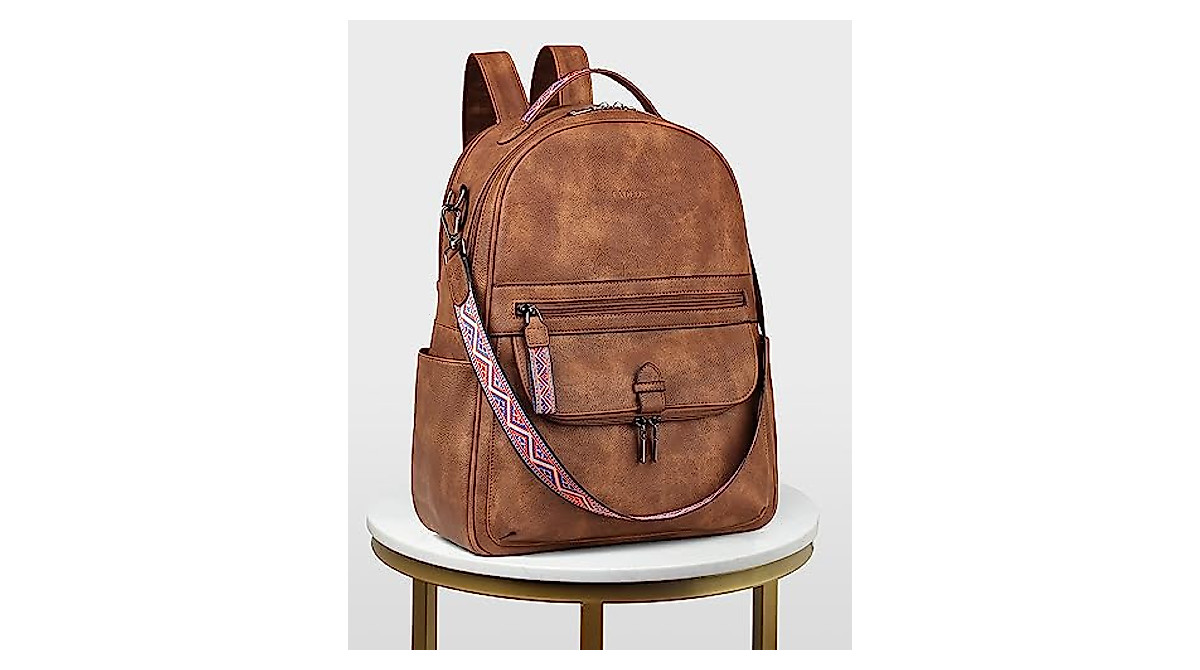 FADEON Leather Laptop Backpack for Women - Stylish & Durable