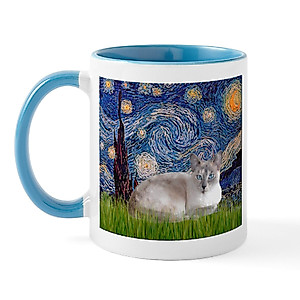 CafePress Starry / Lilac Pt Siamese Cat Mug Ceramic Coffee Mug, Tea Cup 11 oz