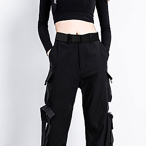 WIMSSERT Cropable Casual Ratchet Nylon Belts for Men,Women with Automatic Buckle,24"-39",Black