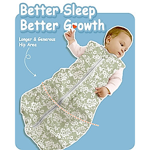 TOTBASIC Baby Sleep Sack 2-Pack, Light & Soft Unisex-Baby Wearable Blanket, 2-Way Safe Zippers Sleepsack for Babies 0-3-6-12-18-24 Months 0.5 TOG
