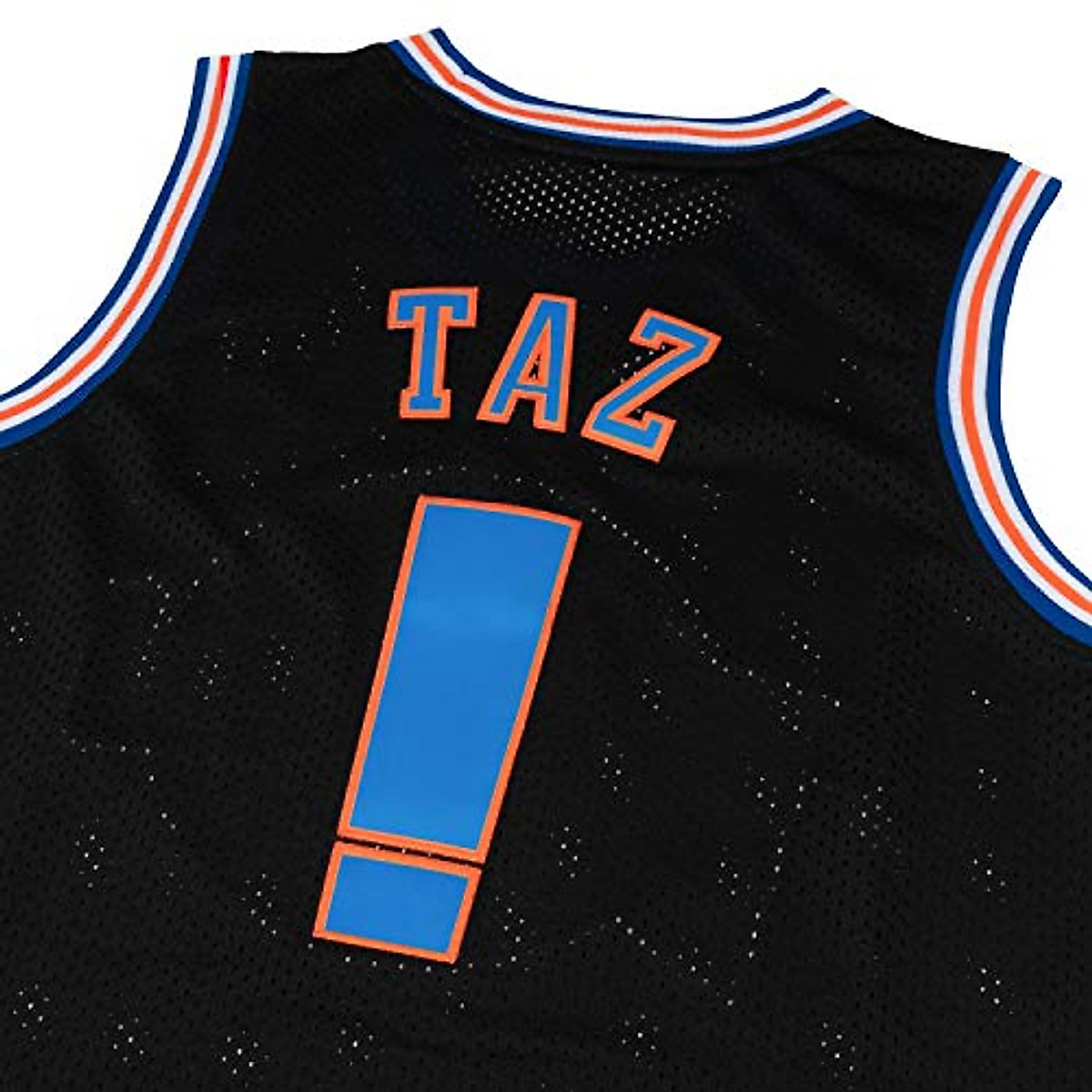 CNALLAR Youth Basketball Jersey Taz Space Movie Jersey Kids Sport Shirts White/Black (Black, Youth Medium)