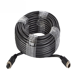 Vehicle Backup Camera and 7 inch Screen Monitor System 12V/24V,2 x IR Night Vision Car Reverse Rear View Mirror Camera Kit with 4 Pin 15m 20m Cable for RV Bus Semi Truck Trailer 5th Camper