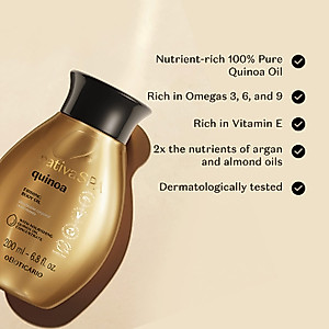 Nativa SPA by O Boticario Quinoa Hydrating Body Oil, Soft and Healthy Skin, 6.8 oz. (200 ml)