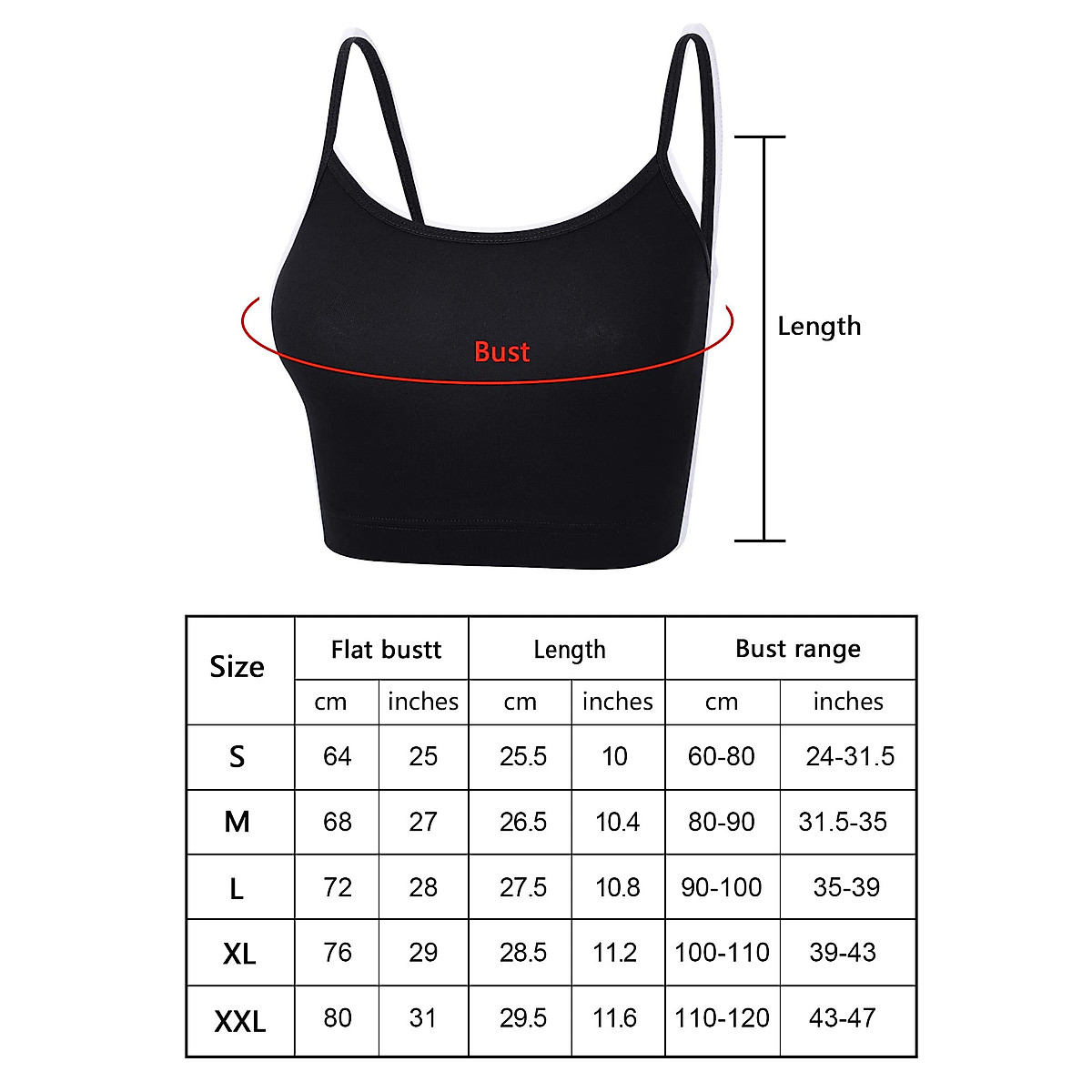 Boao 4 Pack Women's Cropped Tank Tops, Cotton Spaghetti Strap Crop Top Basic Sports Crop Cami Half Camisoles for Teen Girls(S,Black, White, Dark Grey, Navy)