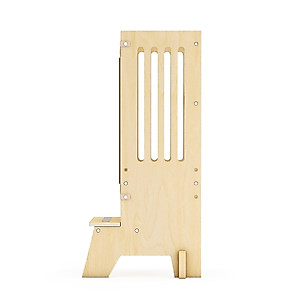 Guidecraft Jr. Contemporary Kitchen Helper Step-Up - Natural | Kids Step Stool for Kitchen and Bathroom, Montessori Toddler Tower, Adjustable Wooden Step Stool for Toddlers, Toddler Learning Tower