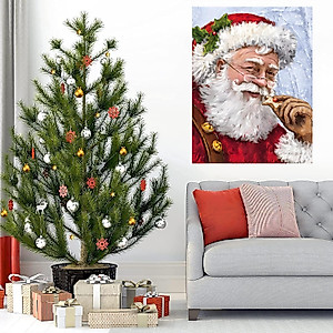 EIBEILI Diamond Painting Kits for Adults Christmas Santa Claus DIY 5D Diamond Art Kits for Kids Beginners Full Drill Diamond Dots Crystal Craft Kits for Home Wall Art Bedroom Decor Gifts 11.8x15.7 in