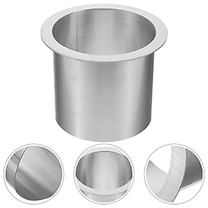 STOBAZA Drop-in Trash Chute, Stainless Steel Trash Grommets Round Waste Trash Chute Grommet for Countertop Inserted Trash Chutes -5.11X5.11X3.93in