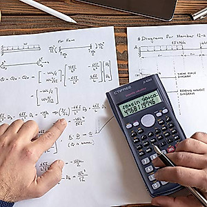 Splaks 2-Line Engineering Scientific Calculator LED Display Function Calculator Suitable for School Business (2pack)