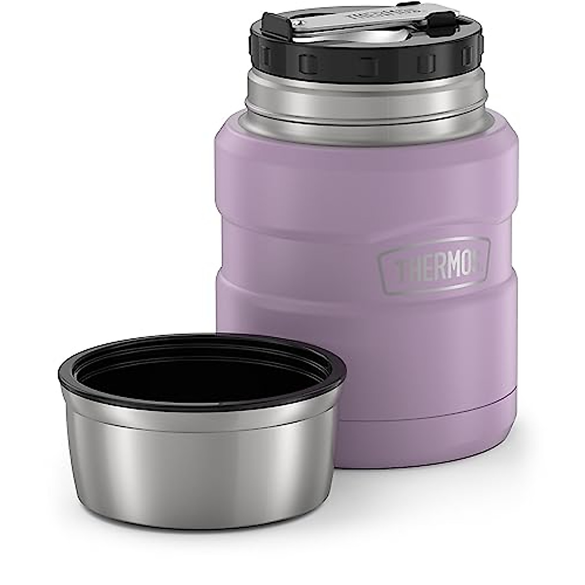 THERMOS Stainless King Vacuum-Insulated Food Jar with Spoon, 16 Ounce, Matte Lavender