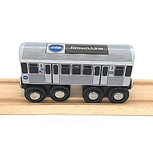 Munipals MP03-11BN CTA Chicago 'L': Brown Line The Loop Wooden Train Car