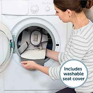 Nova Baby Swing for Infants - Motorized Bluetooth Swing, Music Speaker with 10 Preset Lullabies, Remote Control, Gray - Jool Baby