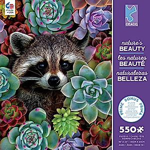 Ceaco - Nature's Beauty - Racoon - 550 Piece Jigsaw Puzzle,24 x 18