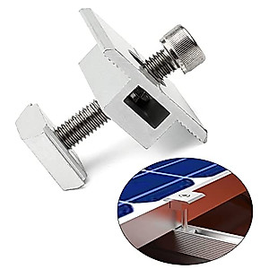 Fogun 10Pcs Solar Panel Mounting Bracket Kits, Aluminum Solar Panel Brackets Roof Solar Panel Bracket for RV, Boat, Wall 35mm