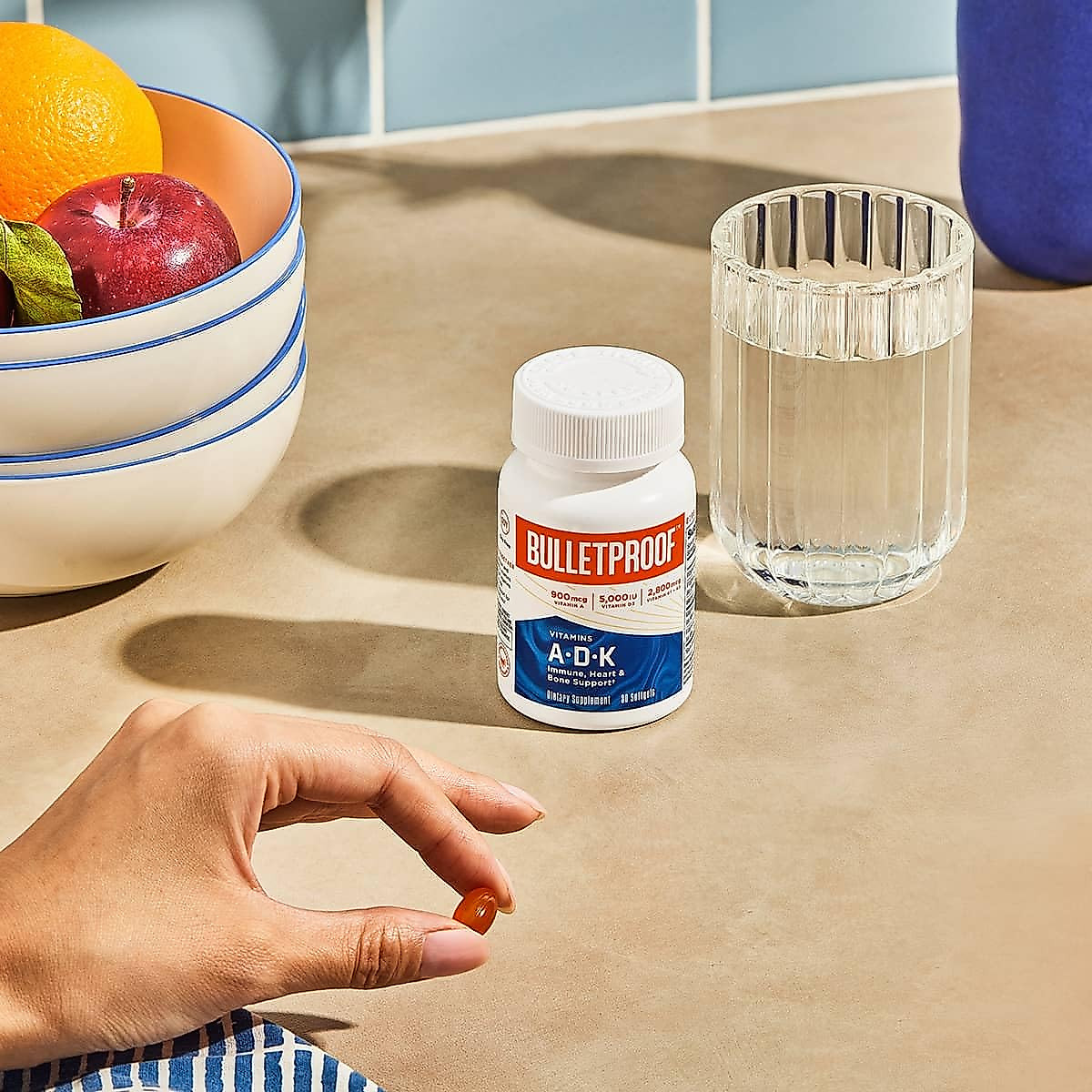 Bulletproof Vitamins A-D-K Softgels, 30 Count, Supplement for Heart, Bone Health and Immune Support