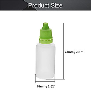 Othmro 10Pcs 0.7oz PE Plastic Bottles Lab Eye Dropper Bottles 20ml Squeezable Eye Liquid Dropper Bottles Small Mouth Drop Bottles Liquid Sample Seal Storage Bottles with Green Cap for Travel Kitchen