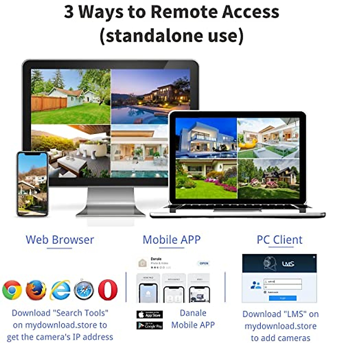 Guaddaole 5MP PoE IP Camera Outdoor with Person Detection, 5MP Dome Security IP Camera with Audio, 98ft IR Night Vision, 2.8mm Lens with Wide Angle, IP66 Weatherproof, H.265/H.264(2592x1944@30fps)