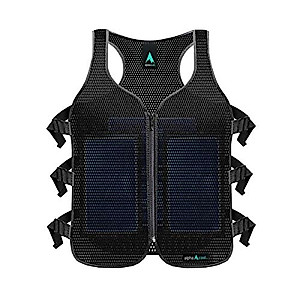 Alphacool Frosty Mesh Ice Vest for Men and Women – Cooling Vest with Ice Packs, 2 Sets – Three Gel Pad Pockets – Adjustable Straps for Custom Fit, Black