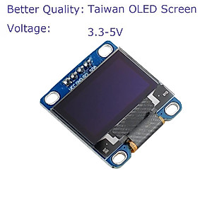 DIYmall 2pcs 0.96" Inch Blue and Yellow I2c IIC Serial 128x64 OLED LCD Module + 120pcs 20cm Dupont Wire Ribbon Cables Kit for Arduino Display Raspberry Pi 51 Msp420 STIM32 SCR Micro:bit