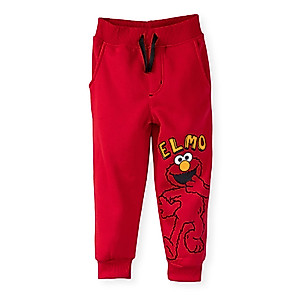 Sesame Street Elmo Cookie Monster Oscar The Grouch Infant Baby Boys Fleece 3 Pack Pants Blue/Gray/Red 12 Months