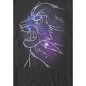 Disney mens Lion King Galaxy Fireflies and Kings Graphic T-shirt Shirt, Black, Large US