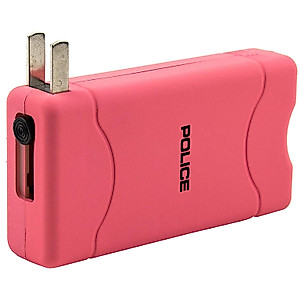 POLICE 800 Mini Stun Gun with LED Flashlight, Pink