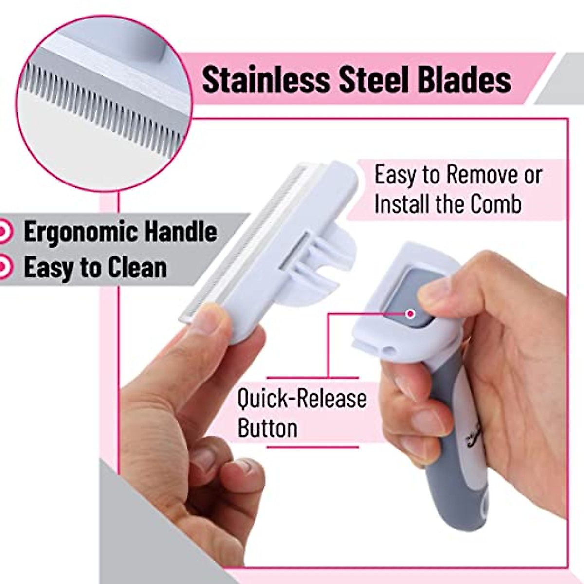 Mr. Pen- Pet Grooming Brush, Dog Brush for Shedding, Dog Shedding Brush, Dog Deshedding Brush, Deshedding Tool, Dog Deshedding Tool, Dog Undercoat Brush for Dogs, Dog Hair Brush Shedding