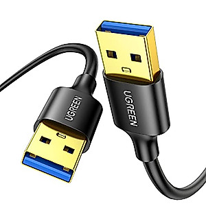 UGREEN USB to USB, 5 Gbps USB 3.0 Cable, Nylon Durable Male to Male Cable, Compatible with Hard Drive, Cooling Fan/pad, Camera, DVD Player, TV, Flash Light, Hub, Monitor, Speaker, and More 6.6 FT …