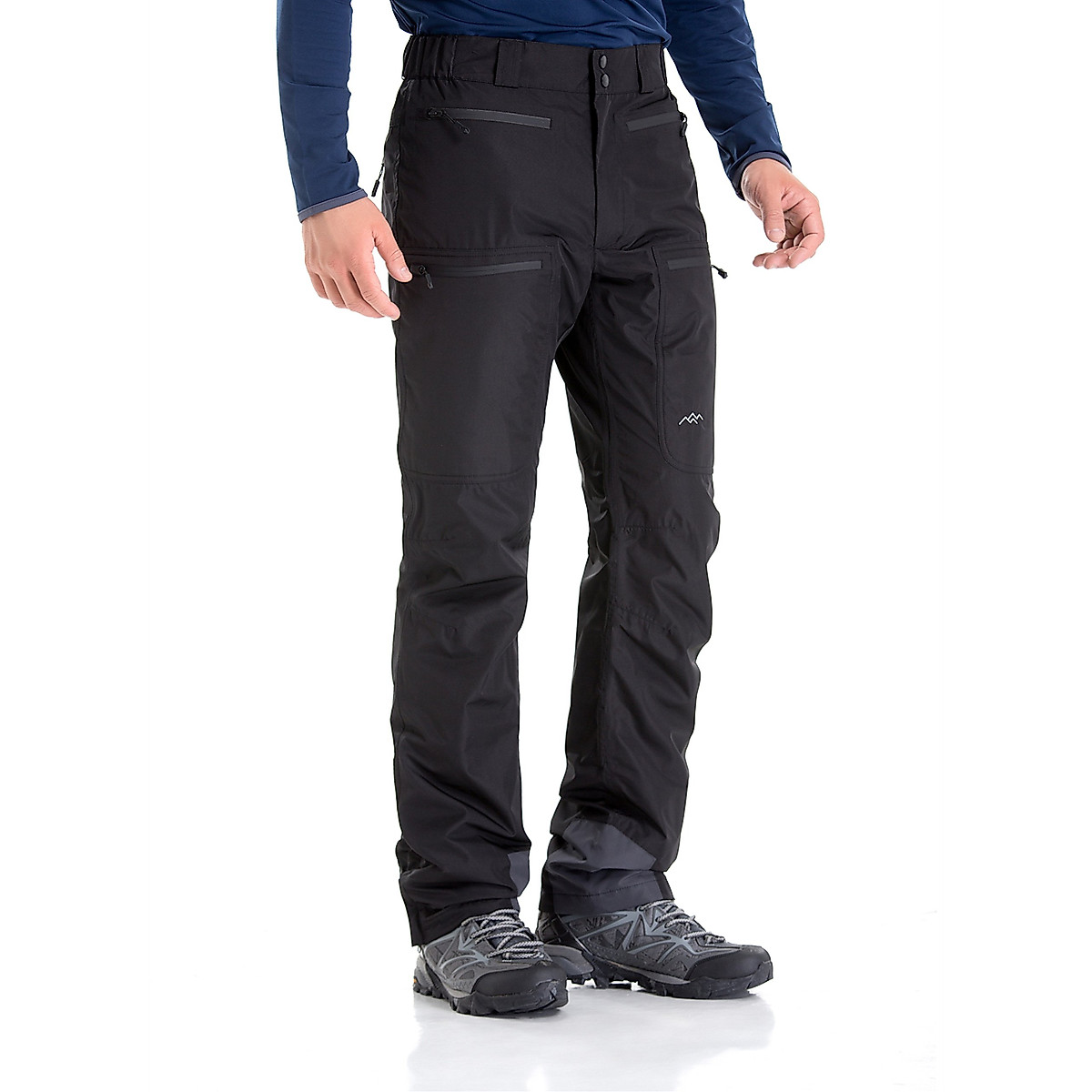 TRAILSIDE SUPPLY CO. Mens-Ski-Snow-Snowboard-Pants, Wind/Waterproof, Insulated, S, Black